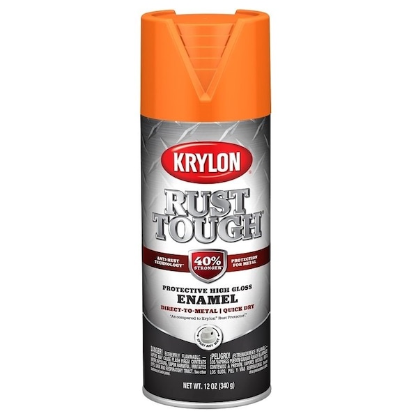 Krylon Rust Tough Enamel Spray Paint, Gloss, Orange, 12 oz, Can ...