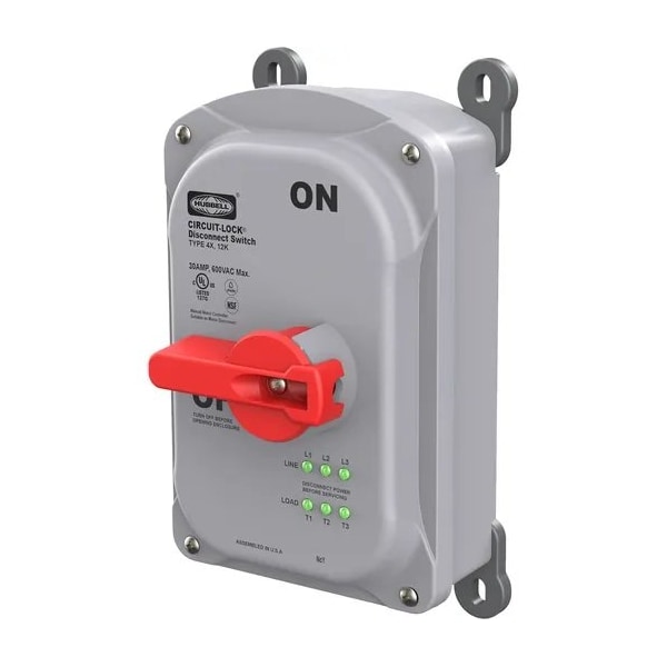 Hubbell Wiring Device-Kellems Disconnect Switch, Nonfusible, 3PST ...