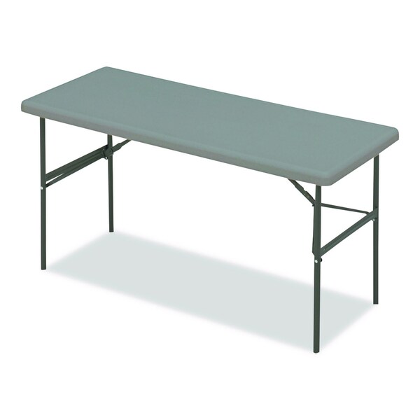 Iceberg IndestrucTable Classic Folding Table, Charcoal Top, 24 in W x ...