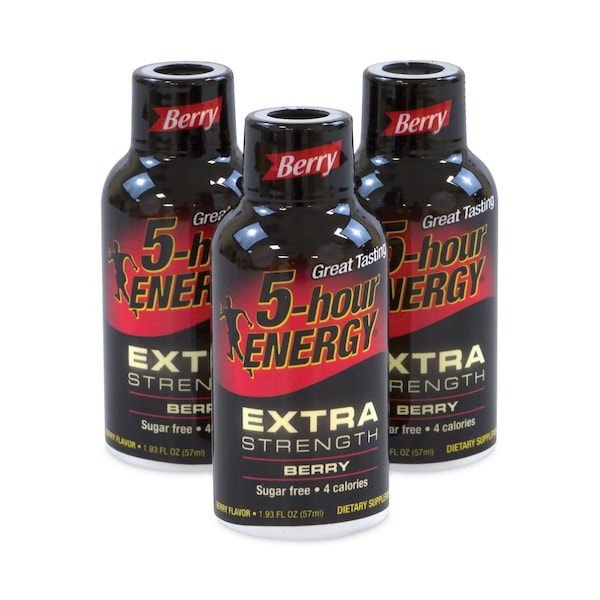 5-Hourener Extra Strength Energy Drink, Berry, 1.93 oz Bottle, 24 PK ...