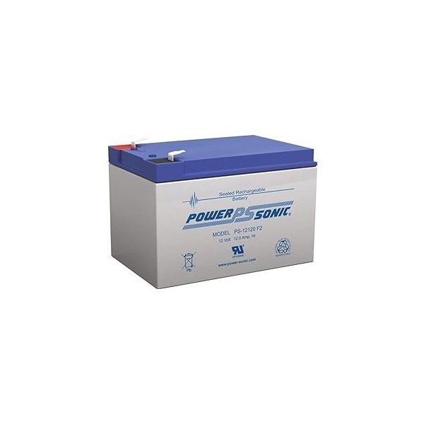 Power-Sonic 12V 12Ah AGM Battery PS-12120 F2 | Zoro