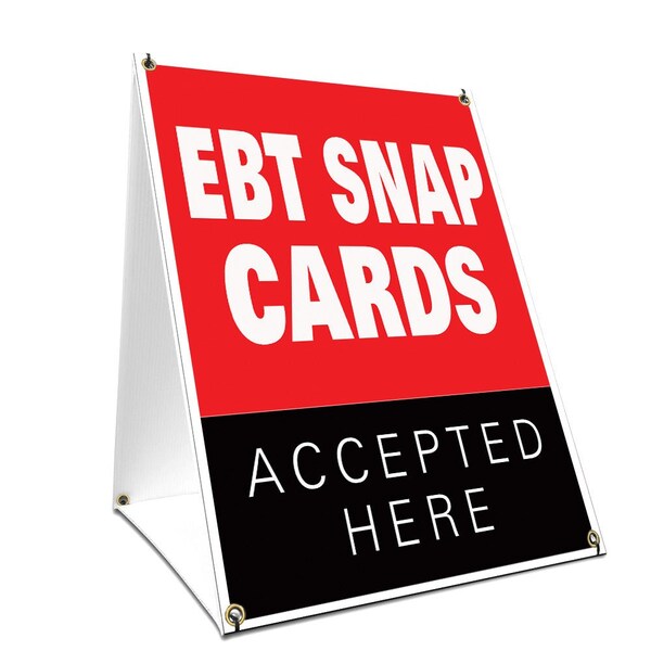 Signmission Ebt Snap Cards, 24 Inch x 18 Inch A-frame Yard Sign ...