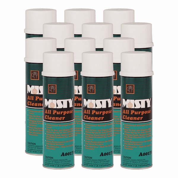 Misty All Purpose Cleaner, 19 oz. Aerosol Can, Mint, 12 PK 1001592 | Zoro