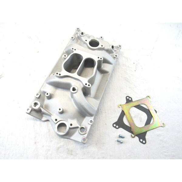 Bous Performance SBC 350 Holeshot Vortec Intake Manifold, Satin E42421 ...