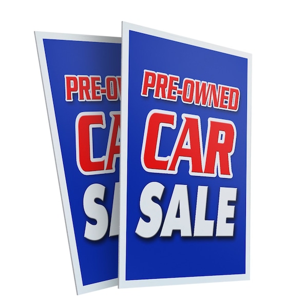 Signmission Pre-owned Car Sale, Plastic Signs Only 24 Inch x 36 Inch ...