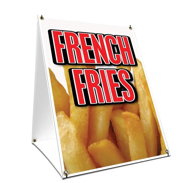 Signmission French Fries, 24 Inch x 18 Inch A-frame Yard Sign, Plastic ...