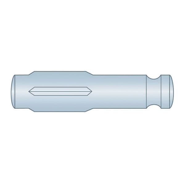 Huyett Type G Grooved Pin, Zinc Plated Low Carbon Steel, 0.156 in Dia x ...