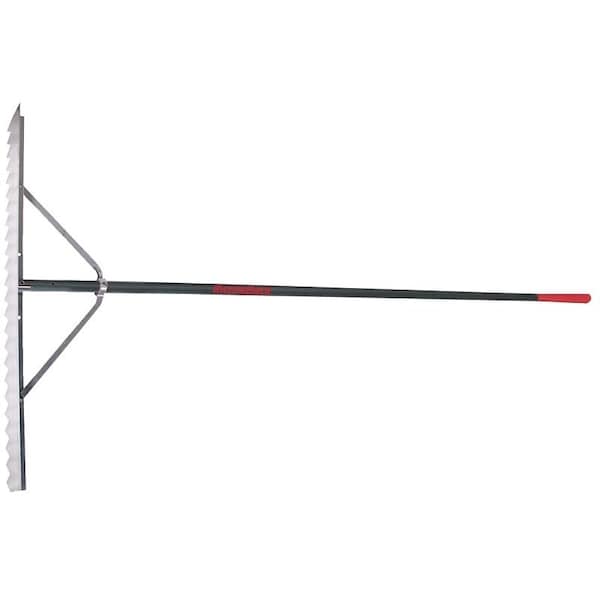 Razor-Back Asphalt Lute Rake, 8214 in OAL, Aluminum Handle, Straight ...