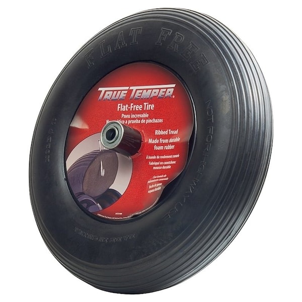 True Temper Wheelbarrow Tire, Polyurethane Tire, 8 in Dia Hub FFTCC | Zoro