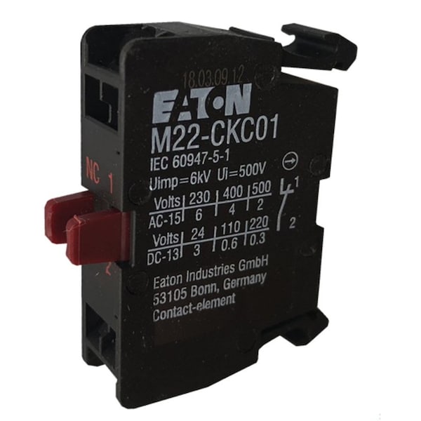 Eaton EatonM22 Non-Illuminated Emergency Stop contact block, 22.5 mm ...
