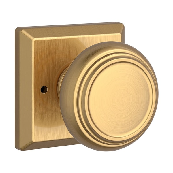 Baldwin Privacy Traditional Knob and Traditional Square Rose with 6AL ...