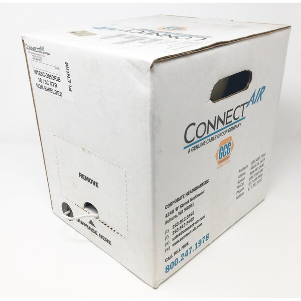 Connect-Air 18/2 Str Unsh Plenum White 1000ft RIB W181P-2051RIB | Zoro