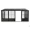 Gazebo Penguin Florence Wall Mounted Solarium 10x16 Metal Roof in black ...