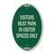 Signmission Visitors Parking Sign Visitors Must Park in V, 12 In X 18 ...