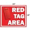 5S Supplies 5S Red Tag Area Sign Aluminum Hanging Sign V3 22in x 18in ...