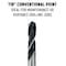 Drill America 3/4" Reduced Shank HSS Drill Bit 1/2" 3-Flat Shank, D/A3F ...