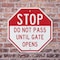 Signmission Stop Do Not Pass Until Gate Opens, 10 Inch X 10 Inch ...