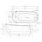 Alfi Brand AB8826 68" White Oval Acrylic Free Standing Soaking Bathtub ...
