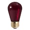 Bulbrite 11-Watt S14 Transparent Red Dimmable Incandescent Light Bulb ...