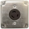 Ac Works Locking Receptacle, L5-20R, 20 A, 125V AC, 2 Pole, Flush Mount ...