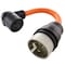 Ac Works Plug Adapter, STW, 6-50R, SS2-50P, 1.5 ft., Orange WDSS2650 ...