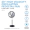 Perfect Aire Perfect Aire 30.75 in. H X 20 in. D Oscillating Pedestal ...