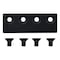 National Hardware 3-1/8 in. L Matte Black Steel Sliding Door Hardware ...