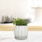 Trendspot Contour 6 in. D Ceramic Planter White CR01137S-06W | Zoro
