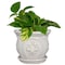Trendspot 6 in. W Ceramic Planter White CR10152-06D | Zoro