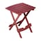 Adams Mfg Adams Quik-Fold Merlot Rectangular Resin Folding Side Table ...