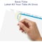 Avery Avery® Index Maker® Clear Label Dividers 11416, 5-Tab Set, White ...