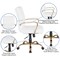 Flash Furniture GO-2286M-WH-GLD-GG $154.82 Mid-Back White Leather ...
