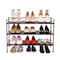 Seville Classics Shoe Rack, Resin Slatted, 3 Tier, Espresso SHE15882 | Zoro