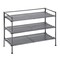 Seville Classics Shoe Rack, Resin Slatted, 3 Tier, Ash Gray SHE15930 | Zoro