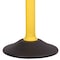 Us Weight Barrier Post with Belt, Yellow, 6 1/2 ft Length, 38 1/2 in ...