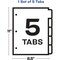 Avery Avery® Index Maker® Clear Label Dividers 11416, 5-Tab Set, White ...