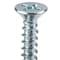 Zoro Select Wood Screw, No. 8, 3/4 in, Zinc Plated Steel Flat Head ...