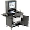 Global Industrial Mobile LCD Computer Cabinet, Complete Bundle, Black ...