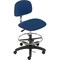 Global Industrial ESD Stool - Fabric, Navy, Armless, Mid Back 695535BL ...