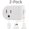 Ge Outlet Strip, Plug-In, White, 2 PK 39713 | Zoro