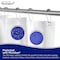 Kenney Mfg Microban Protected Medium Weight PEVA Shower Liner, 70in W x ...