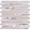 Msi White Wave Interlocking SAMPLE Glass/Stone/Metal Mesh-Mounted ...