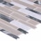 Msi White Wave Interlocking SAMPLE Glass/Stone/Metal Mesh-Mounted ...
