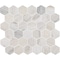 Msi Angora Hexagon 11.75 In. X 12 In. X 10Mm Honed Mosaic Marble Floor ...