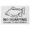 Pig Storm Drain Stencil, Storm Drain Marker, 12.375in W x 19in L, 3PK ...