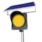 Soltech BEACON 8 in. Solar-Powered Yellow Flashing Traffic Light Sign ...