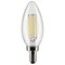 Satco 5.5 Watt B11 LED Lamp, Clear, Candelabra Base, 90 CRI, 3000K, 120 ...