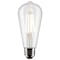 Satco 8 Watt ST19 LED Lamp, Clear, Medium Base, 90 CRI, 3000K, 120 ...
