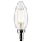 Satco 4 Watt B11 LED Lamp, Clear, Candelabra Base, 90 CRI, 3000K, 120 ...