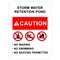 Sign Solutions Usa Storm Water Retention Pond, Aluminum, 24 in x 18 in ...
